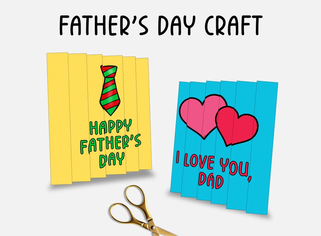 Father's Day Craft, Printable Agamograph, Easy 2 Way Picture Coloring ...