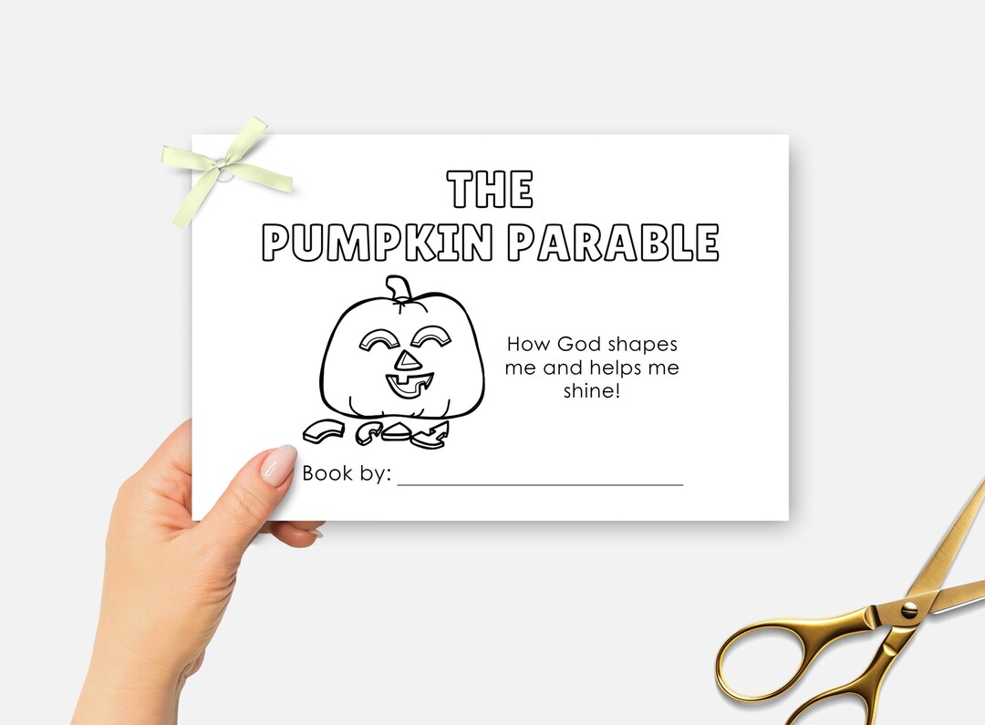 Christian Halloween, Printable Pumpkin Parable Mini Bible Book, Fall ...