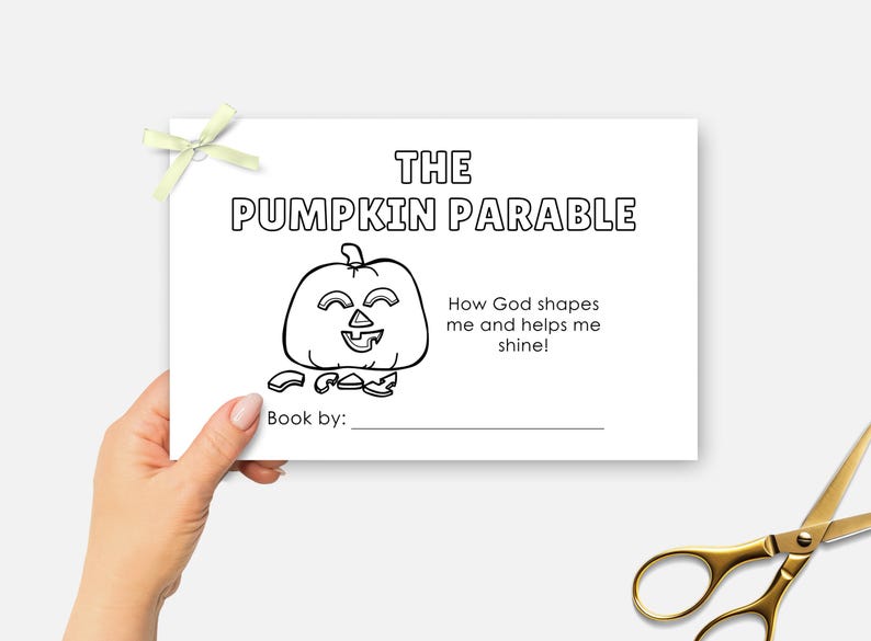 Christian Halloween, Printable Pumpkin Parable Mini Bible Book, Fall ...