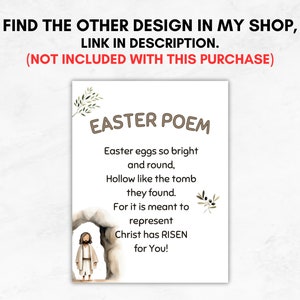 Printable Easter Poem for Kids, Religious Easter Story, Easter Basket ...