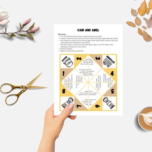 Cain and Abel, Sunday School Craft, Printable Bible Craft, Cootie ...