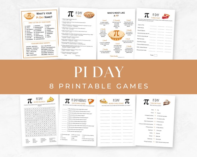 Pi Day Name Game, Pi Day Printable Games, Math Pi Day Activities, Math ...