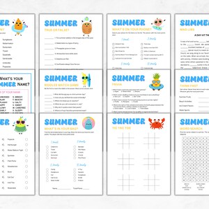20 Printable Summer Games, Fun Summer Activities for Kids and Adults ...