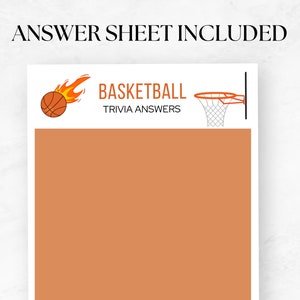 Basketball Trivia, Fun Printable Basketball Party Game, Sports Theme ...