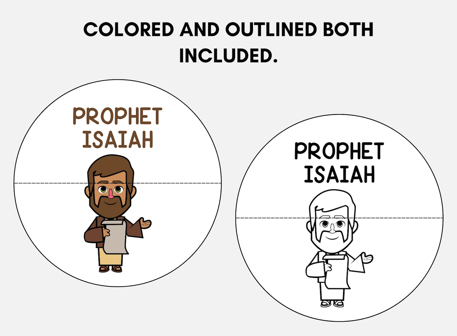 Prophet Isaiah, Folding Surprise Bible Craft Printable, Kids Bible ...