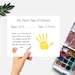First Day of School Handprint Art, Back to School Printable, Kids ...