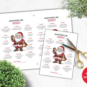 Who's Most Like Santa, Christmas Party Game, Fun Holiday Ice Breaker ...