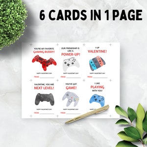 Gaming Valentines Printable, Video Game Valentines, Fun Gamer Valentine ...