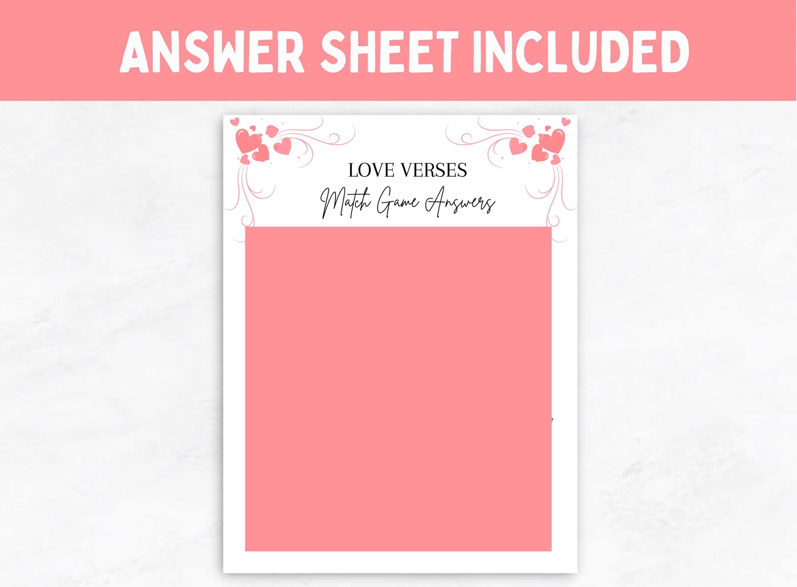 Bible Love Verses Match Game, Printable Valentines/galentines Day Games ...