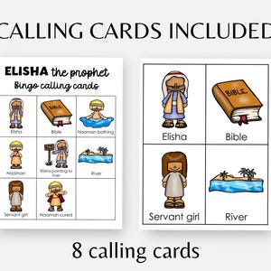Elisha the Prophet, 30 Bible Story Bingo Cards, Printable Sunday School ...