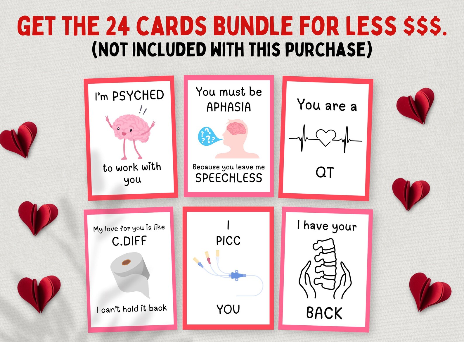 Nurse Valentines, Printable Doctor Valentine Gift Tags, Funny Medical ...
