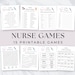 15 Printable Nurse Party Games, Nursing Theme, Fun Graduation Games ...