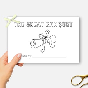 Parable of the Great Banquet, Printable Mini Bible Book, Sunday School ...