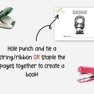 Rahab and the Spies, Printable Mini Bible Book, Sunday School Craft ...