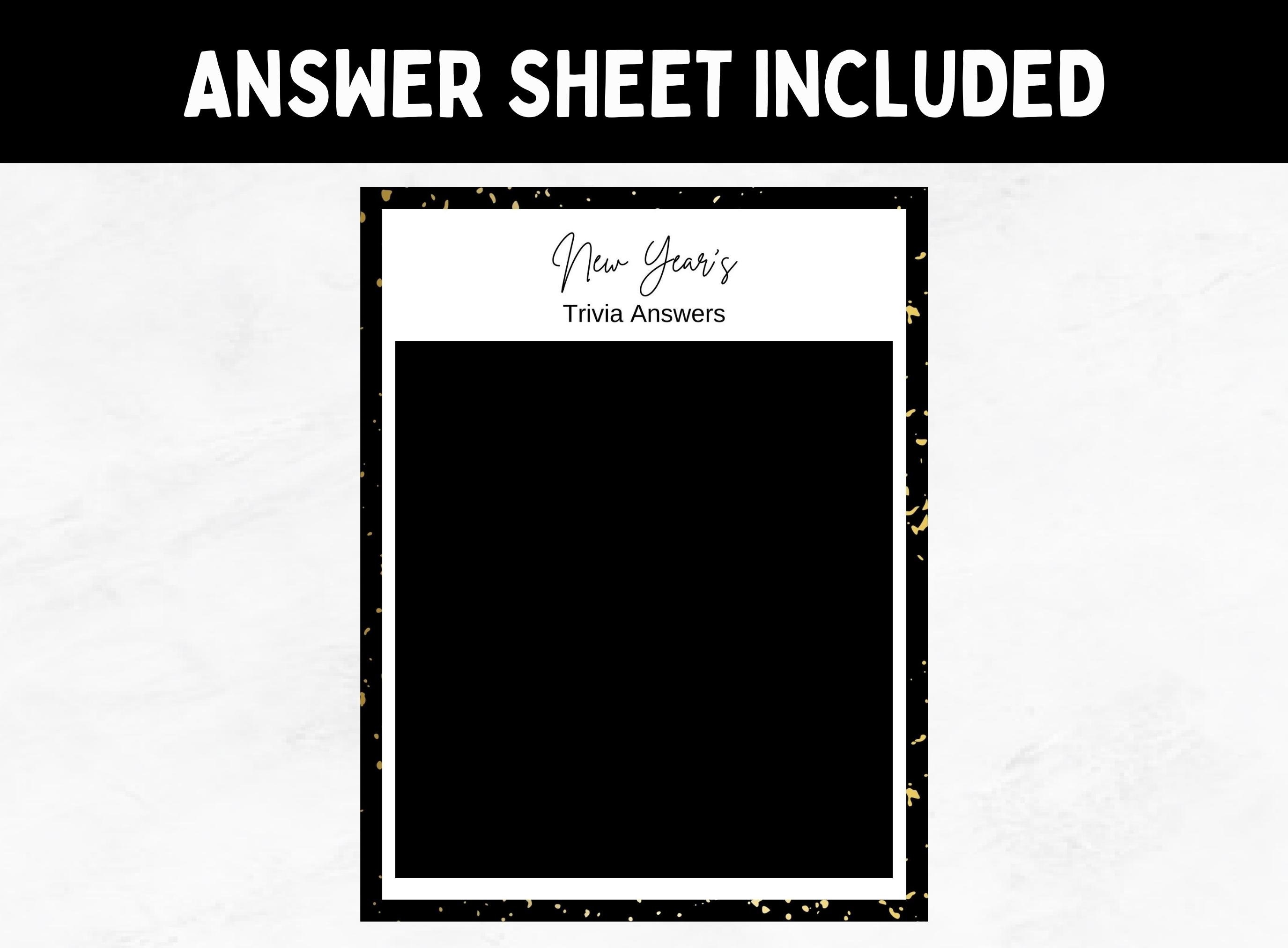 2024 New Year's Trivia, New Year's Eve Idea, Fun Family Game Night ...