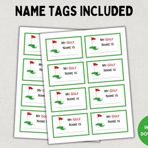 Whats Your Golf Name, Name Sign & Tags, Birthday Party Game, Icebreaker ...