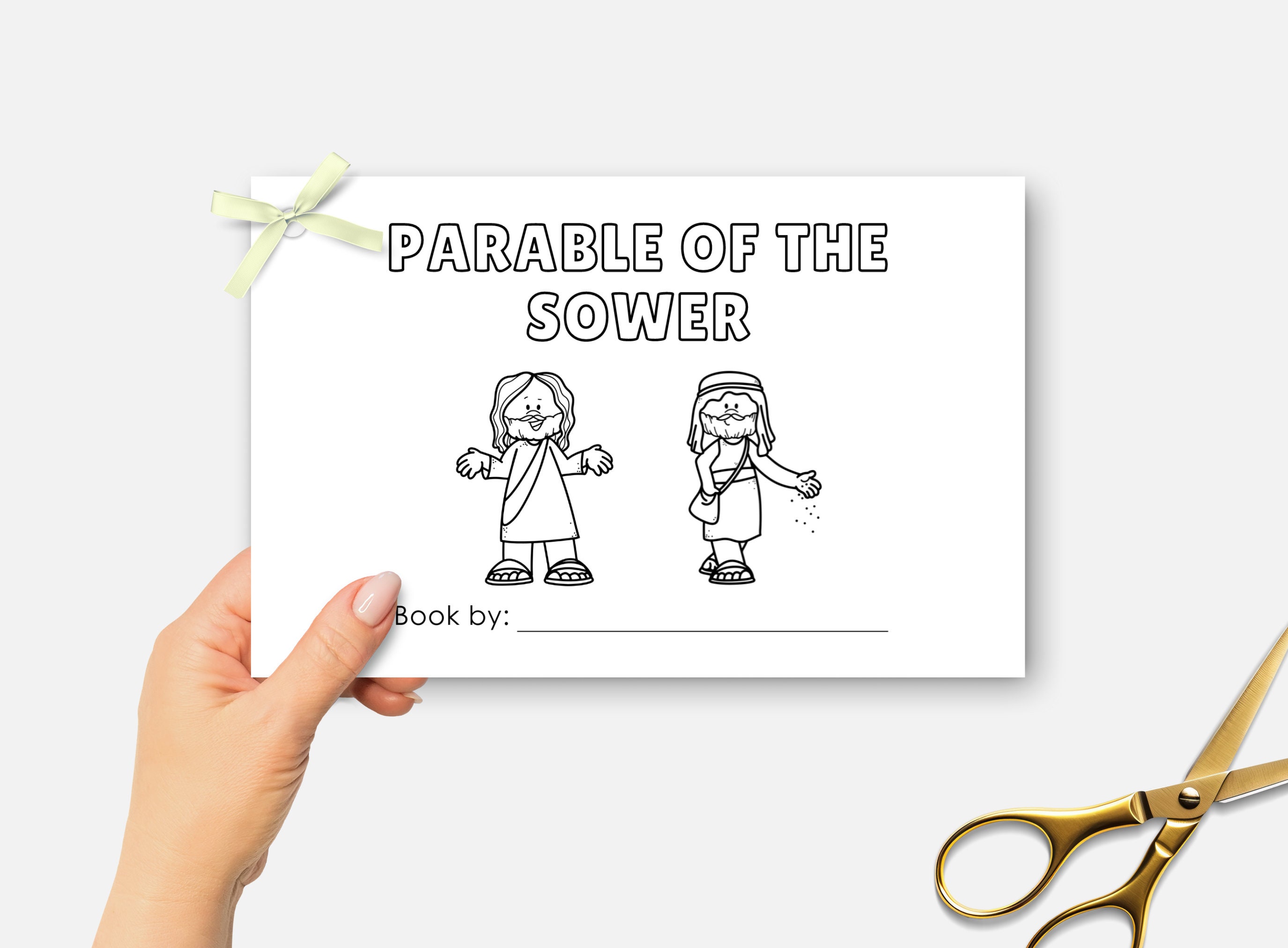 Parable of the Sower, Printable Mini Bible Book, Sunday School Craft ...