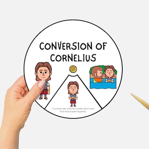 Conversion of Cornelius, Printable Bible Coloring Wheel, Sunday School ...