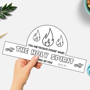 Pentecost Bible Lesson, Holy Spirit Craft Printable, Day of Pentecost ...