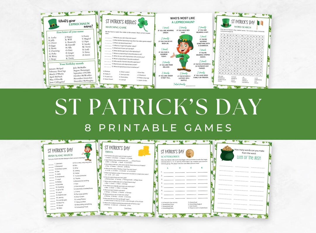 St Patricks Day Games, 8 Fun St Paddys Activities for Kids and Adults ...