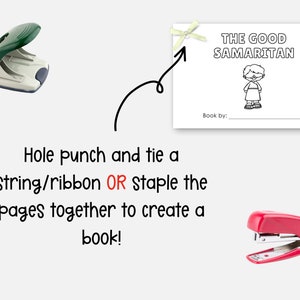 The Good Samaritan, Printable Mini Bible Book, Sunday School Craft ...