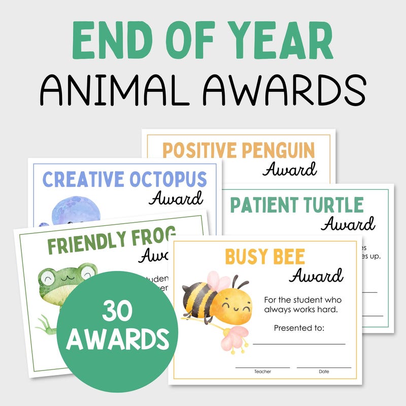 Animal Awards - Etsy