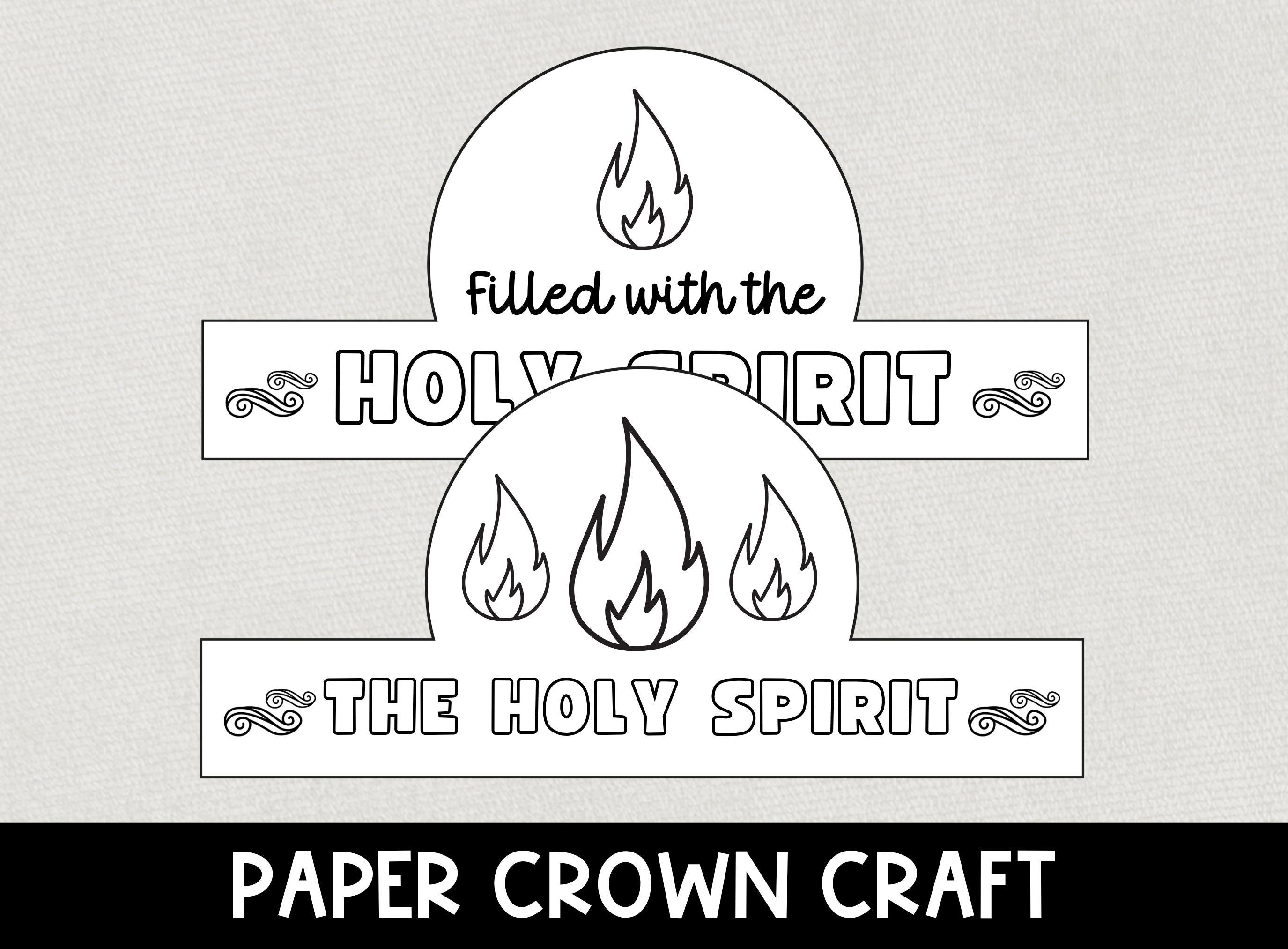 Pentecost Crown Craft, Printable Holy Spirit Faith Headband, Sunday ...