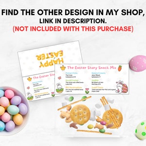 The Easter Story Snack Mix, Printable Treat Bag Topper, Easter Basket ...
