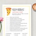 Printable Pizza Riddles, Pizza Birthday Party Game, Icebreaker, Slumber ...