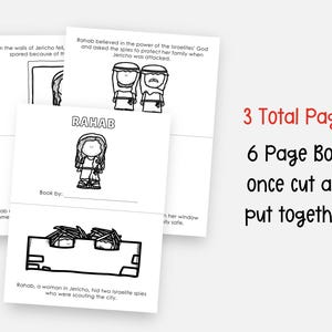 Rahab and the Spies, Printable Mini Bible Book, Sunday School Craft ...