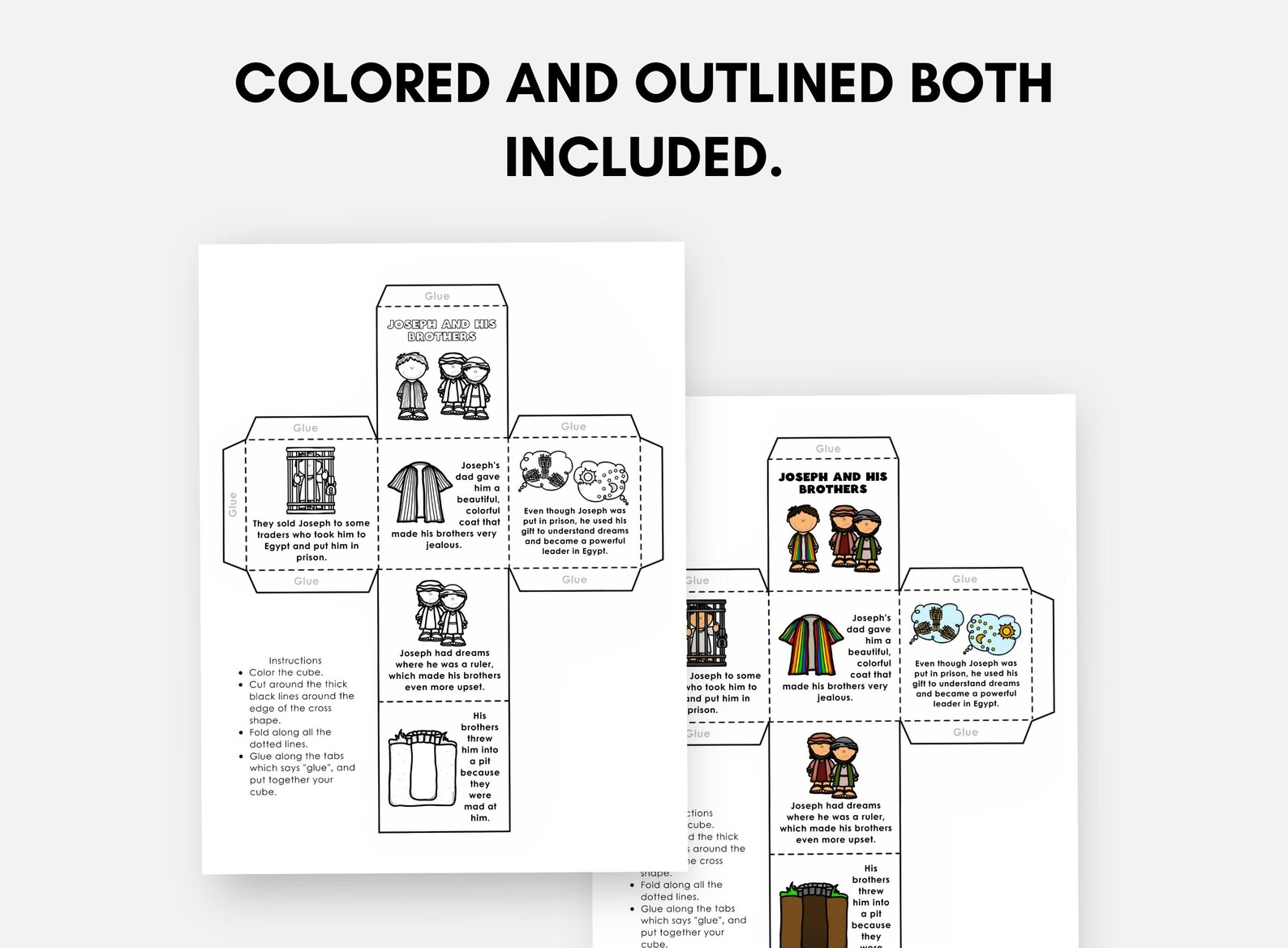Joseph and His Brothers, Joseph and Coat of Many Colors, Printable ...