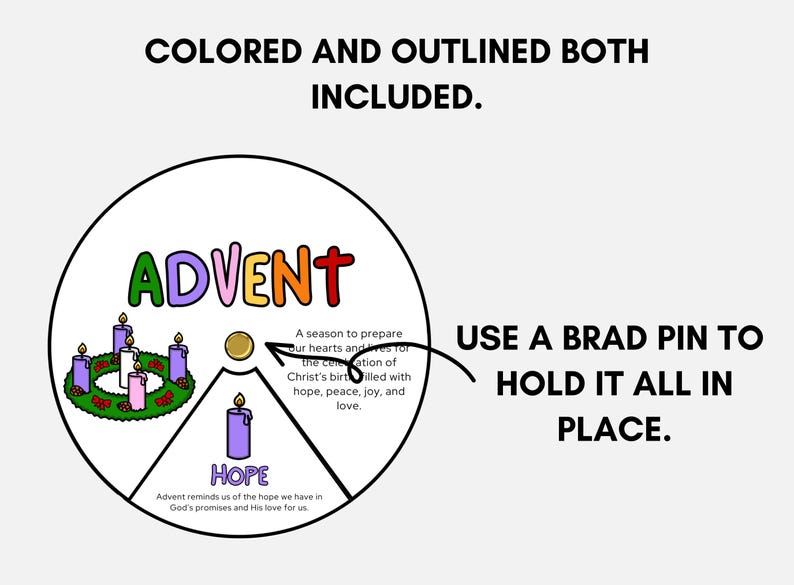 Christmas Advent, Printable Sunday School Craft, Bible Lesson Coloring ...