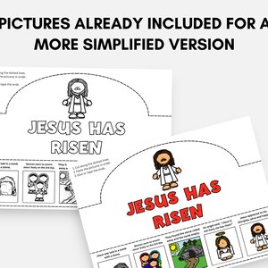Jesus Has Risen Bible Crown, Printable Faith Sequencing Sunday School ...