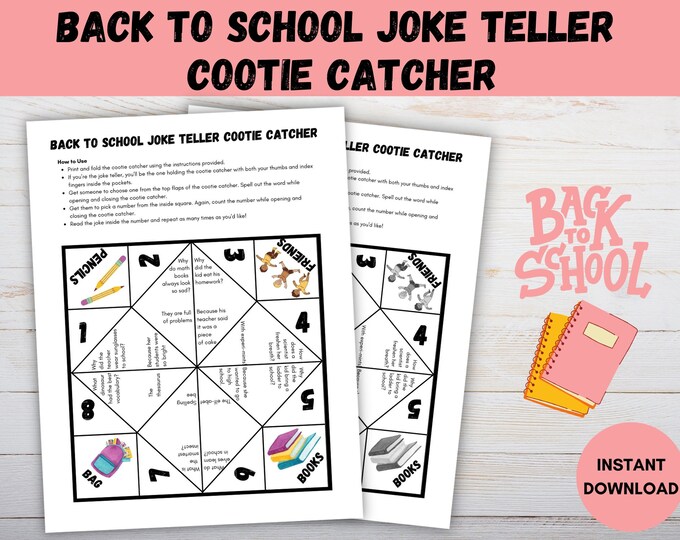 Fall Joke Teller, Fall Fortune Teller, Cootie Catcher, School Activity ...