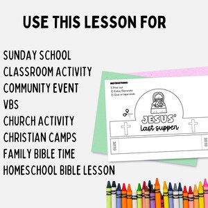 The Last Supper Bible Lesson, Maundy Thursday Holy Week Printable ...