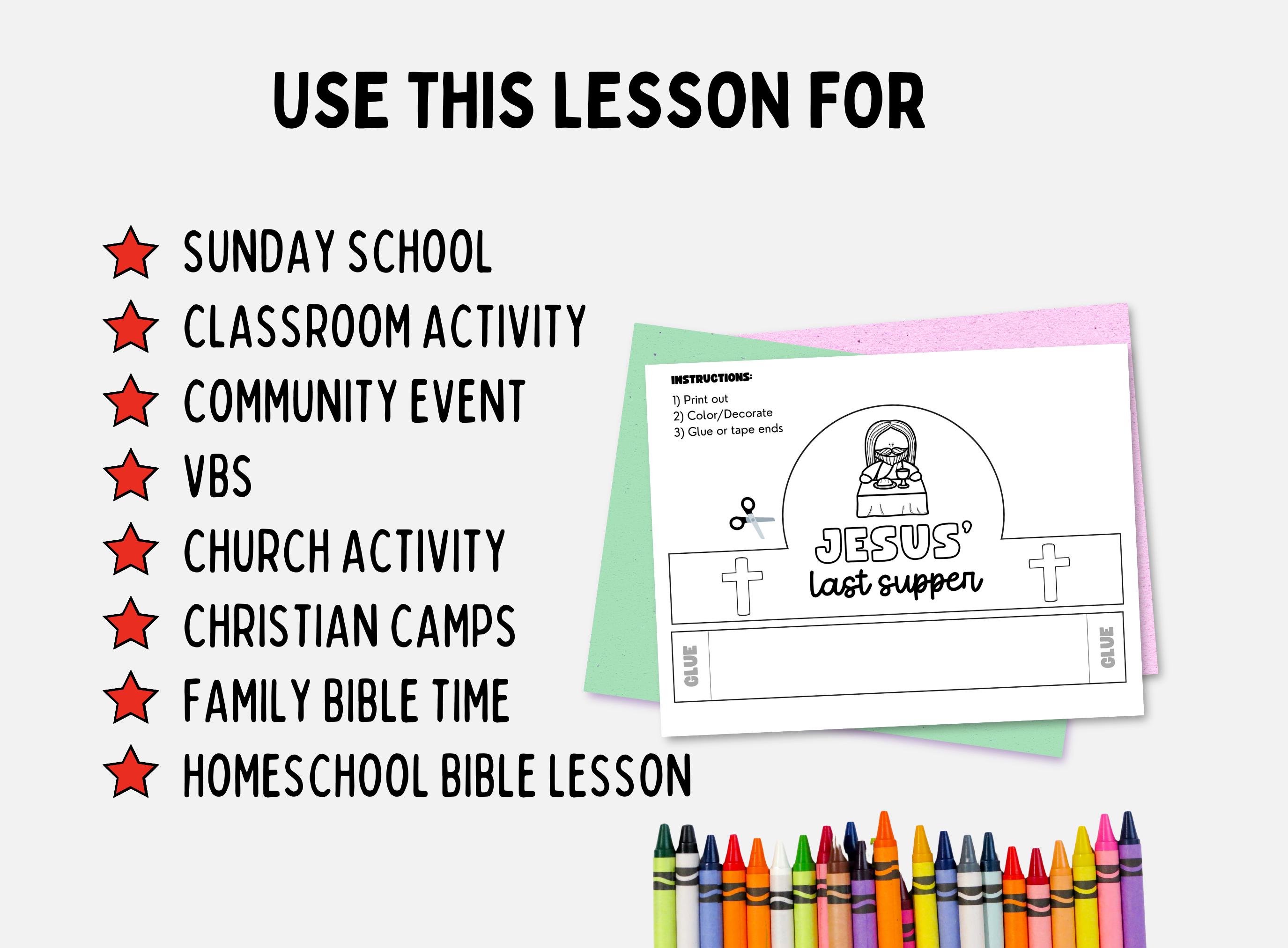 The Last Supper Bible Lesson, Maundy Thursday Holy Week Printable ...
