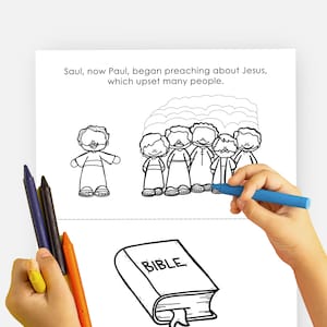 Saul Becomes Paul, Printable Mini Bible Book, Sunday School Craft, Kids ...