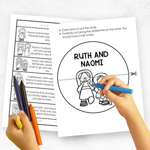 The Story of Ruth and Naomi, Folding Surprise Bible Craft Printable ...