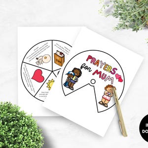 Prayers for Mom/mum, Mother's Day Bible Craft, Printable Christian ...