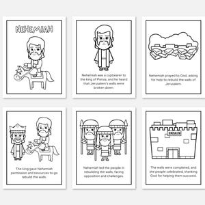 Nehemiah Bible Lesson Teaching Posters, Printable Sunday School ...