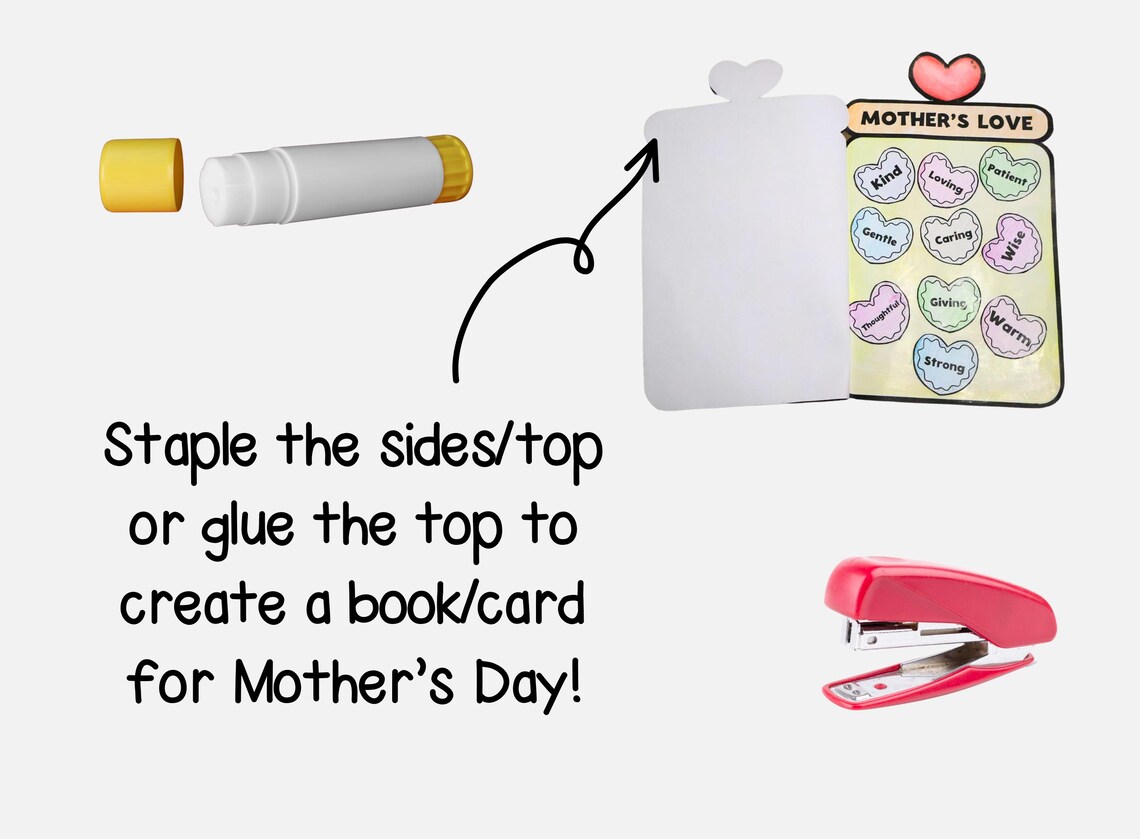 Mothers Day Bible Craft, Printable Christian Mom Gift From Kids, Easy ...