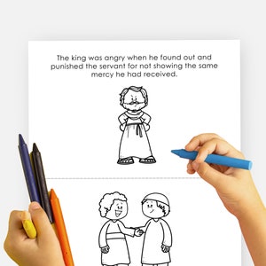 Parable of the Unforgiving Servant, Printable Mini Bible Book, Sunday ...