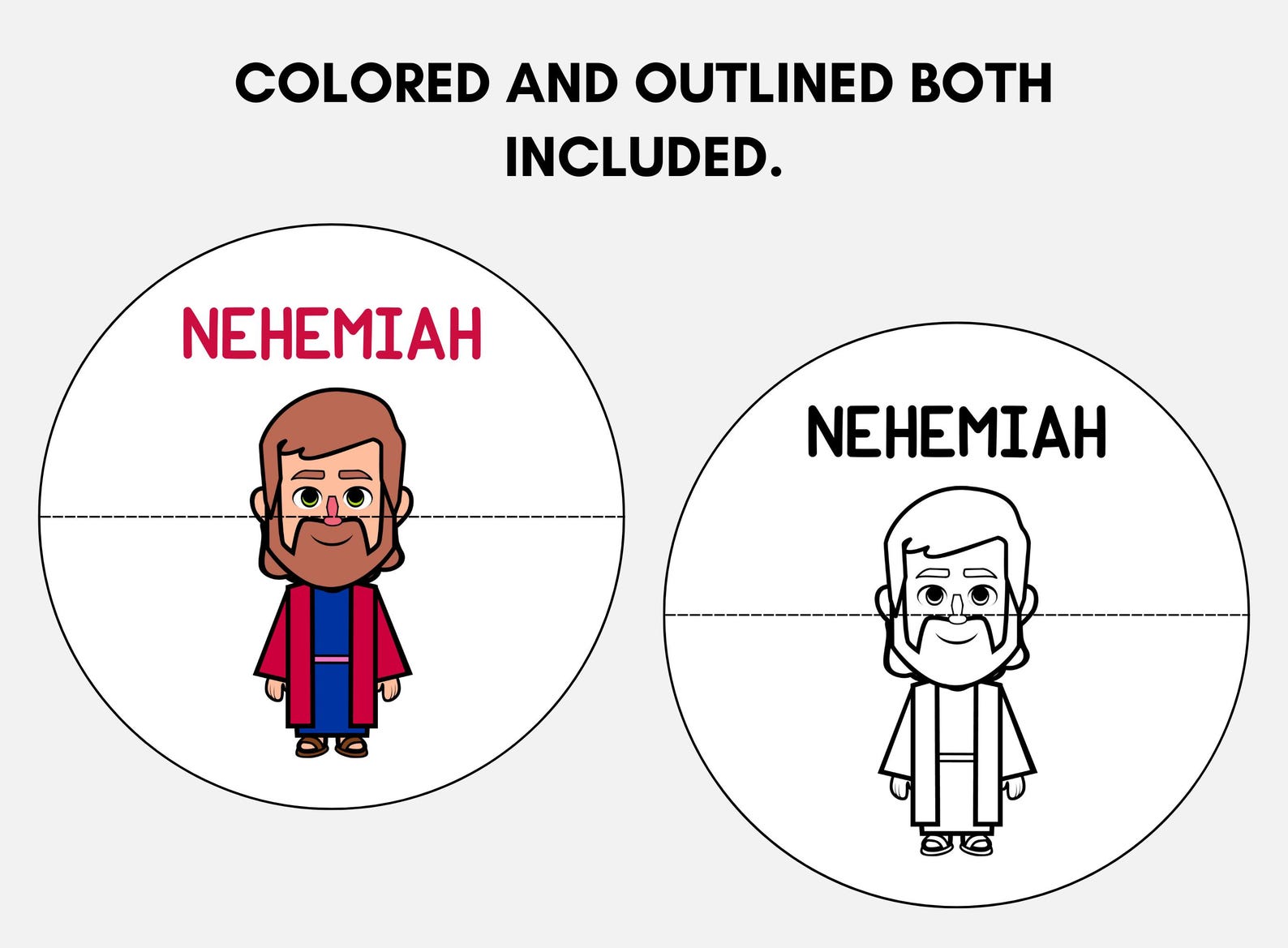 Nehemiah, Folding Surprise Bible Craft Printable, Kids Bible Study ...