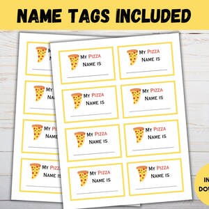 Whats Your Pizza Name, Birthday Party Game, Name Sign & Tags ...