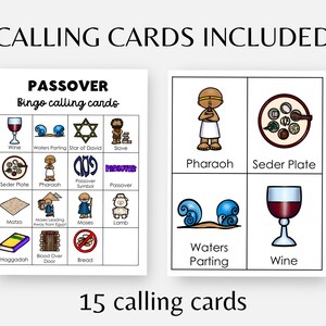 Passover Bingo Cards, Printable Bible Sunday School Activity for Kids ...