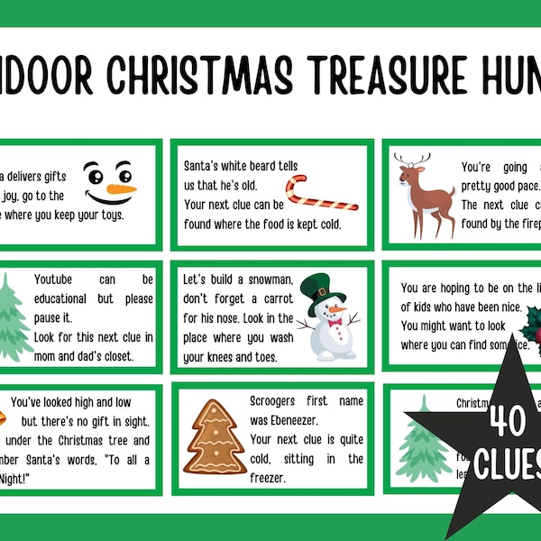 Indoor Christmas Scavenger Hunt - Etsy