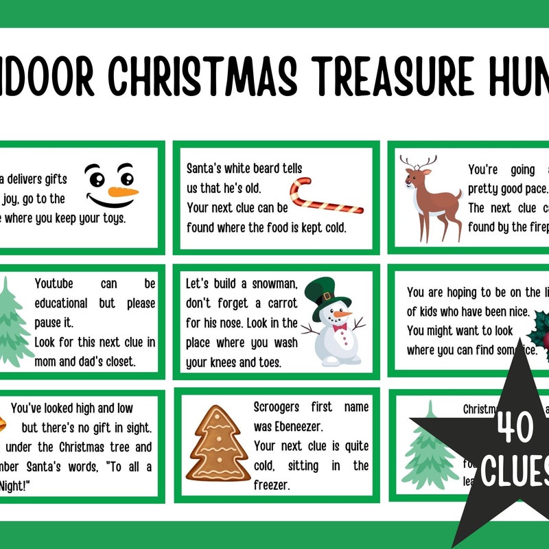 Indoor Christmas Scavenger Hunt - Etsy