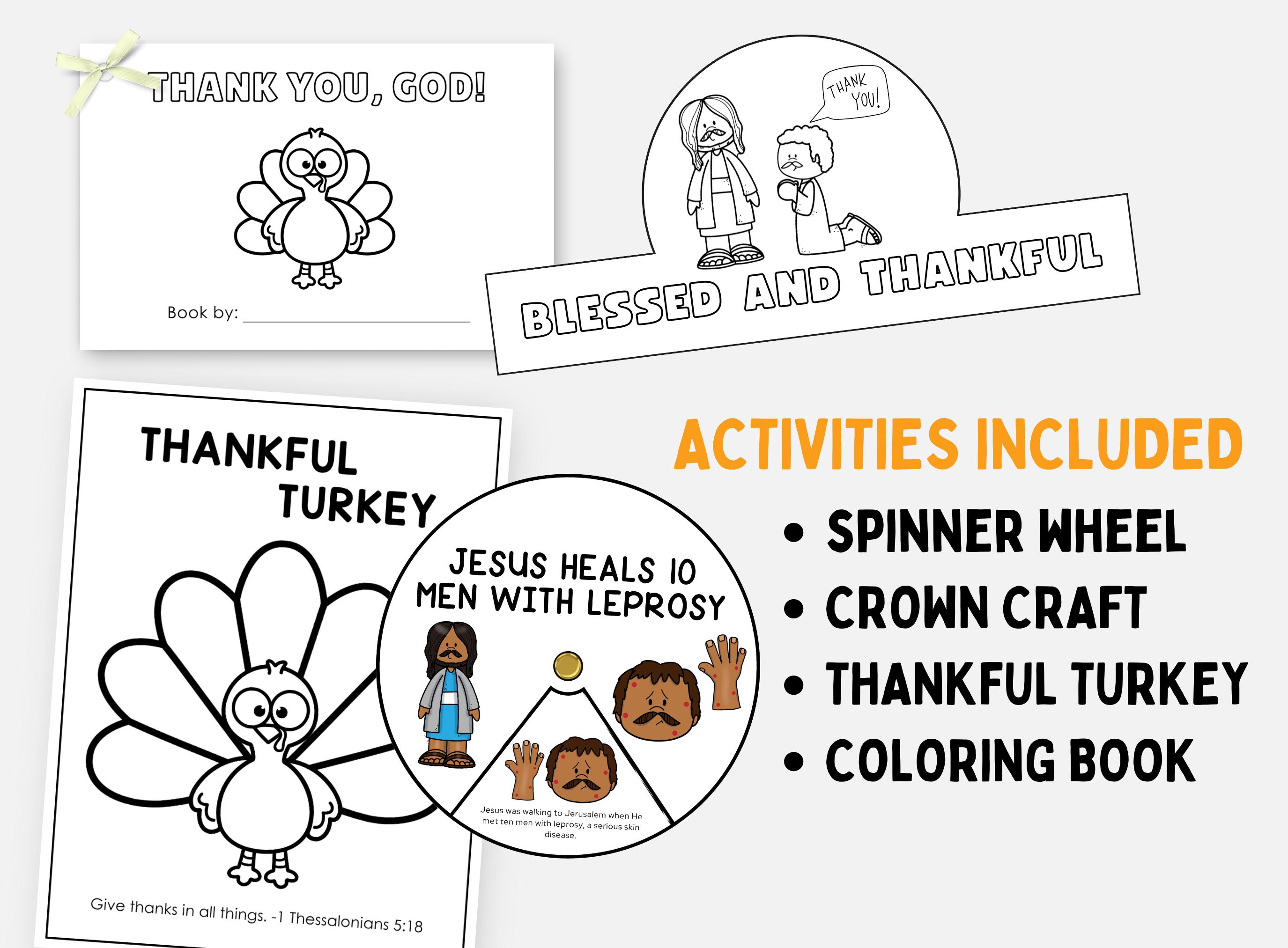 Thanksgiving Bible Lesson, Christian Thanksgiving Sunday School Crafts ...