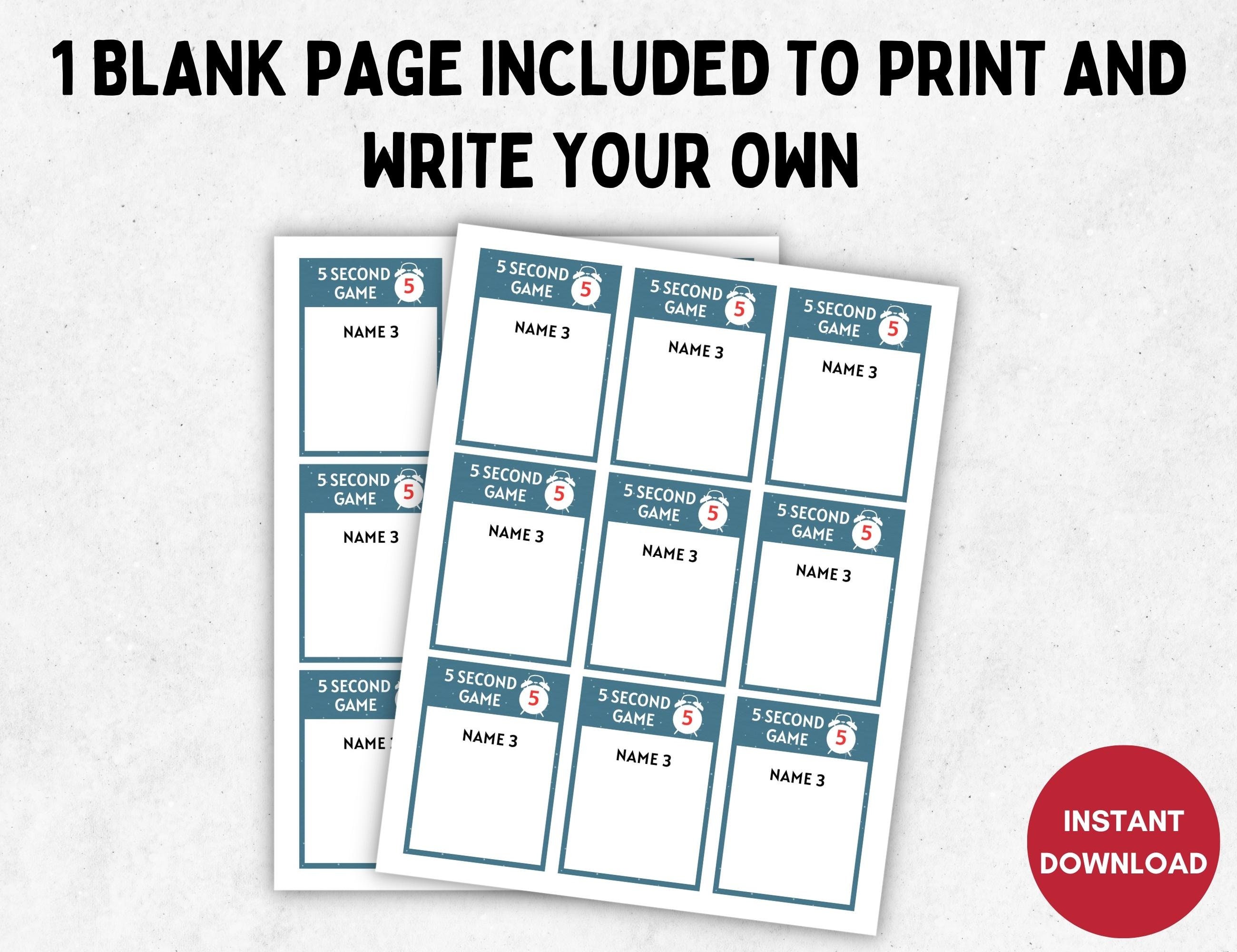 Bible 5 Second Game, Bible Trivia, Christian Games, Bible Party Games ...