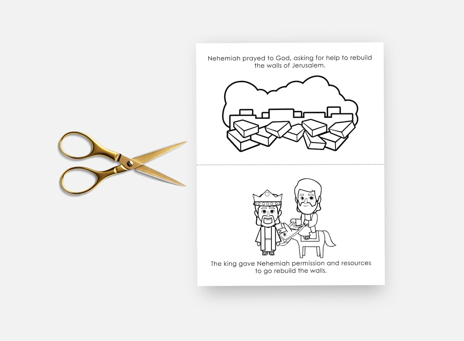 Nehemiah, Printable Mini Bible Book, Sunday School Craft, Kids Bible ...